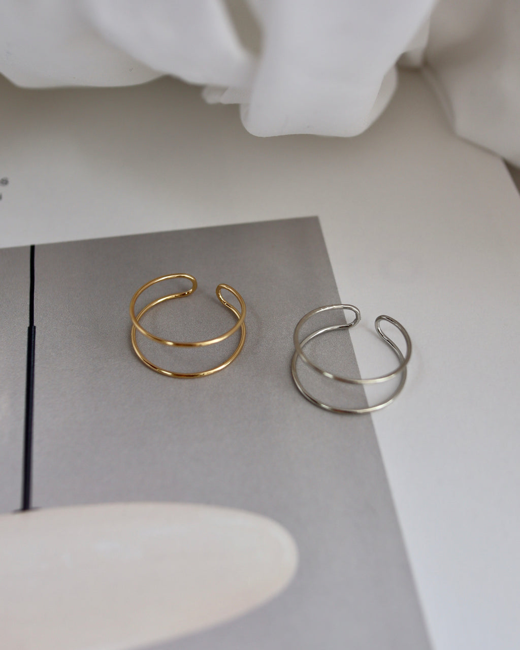 thin w ring & ear cuff - beller